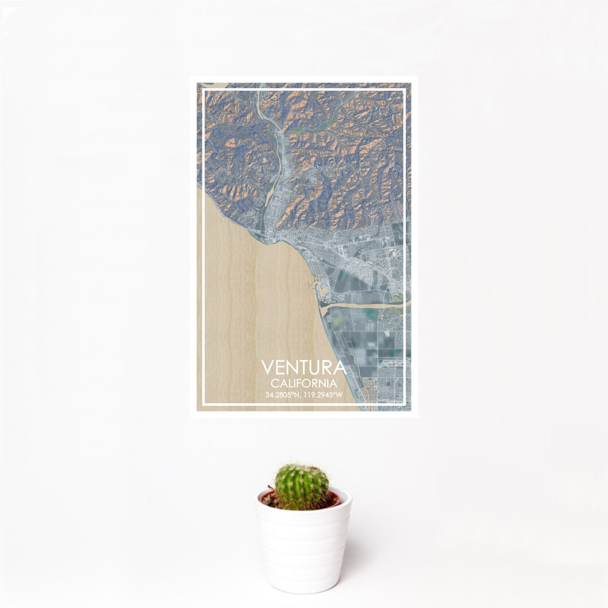 Ventura - California Map Print in Afternoon — JACE Maps
