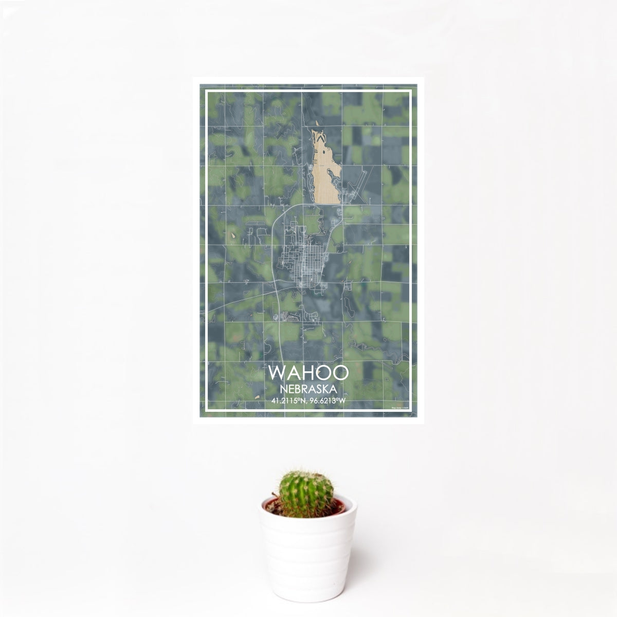 Wahoo - Nebraska Map Print in Afternoon — JACE Maps