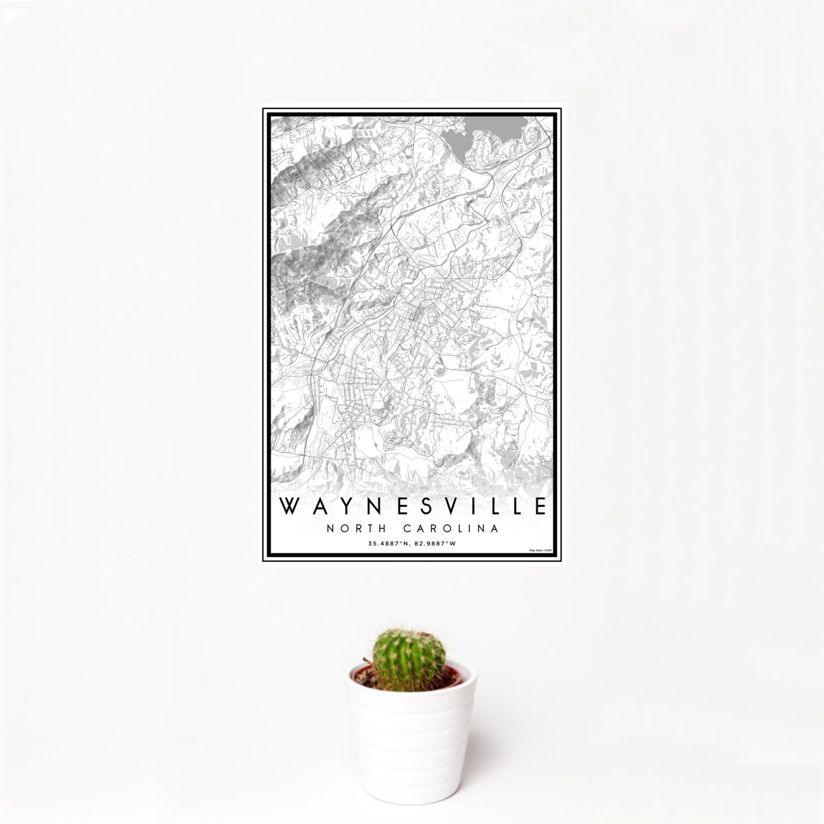 Waynesville - North Carolina Map Print in Classic — JACE Maps