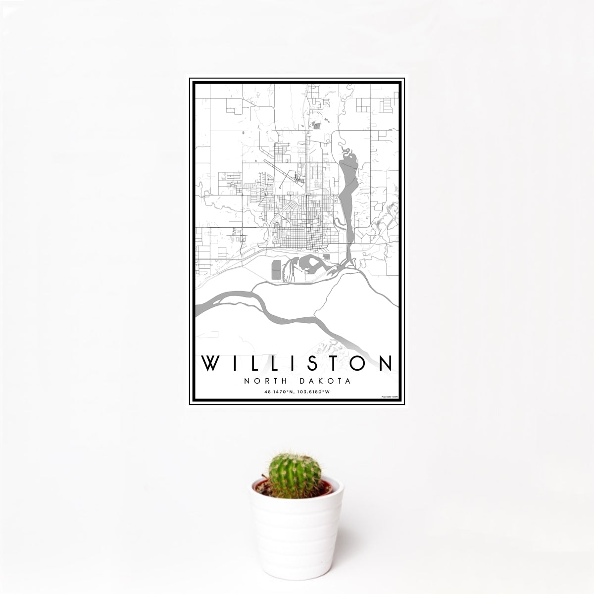 Williston - North Dakota Map Print in Classic — JACE Maps