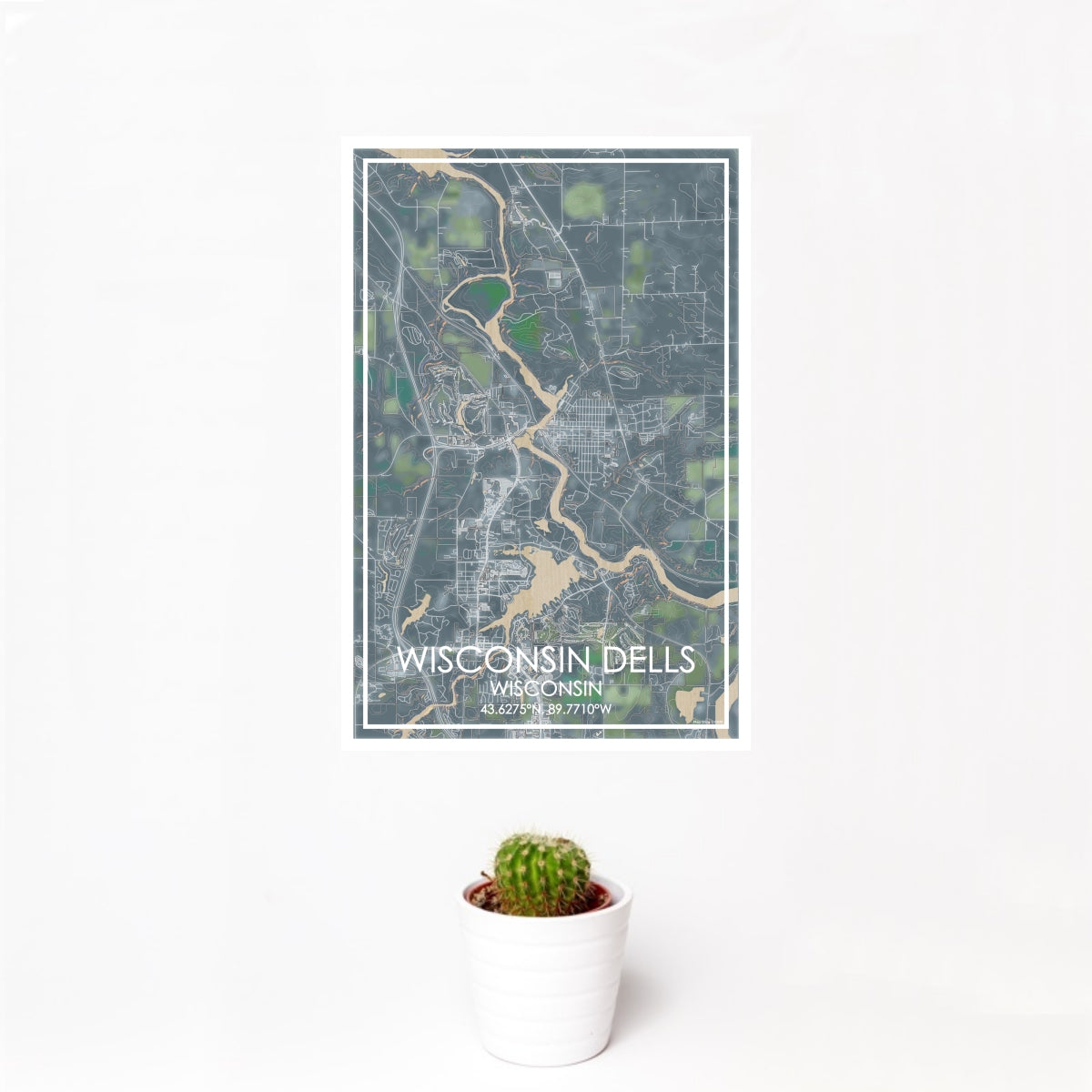 Wisconsin Dells - Wisconsin Map Print in Afternoon — JACE Maps