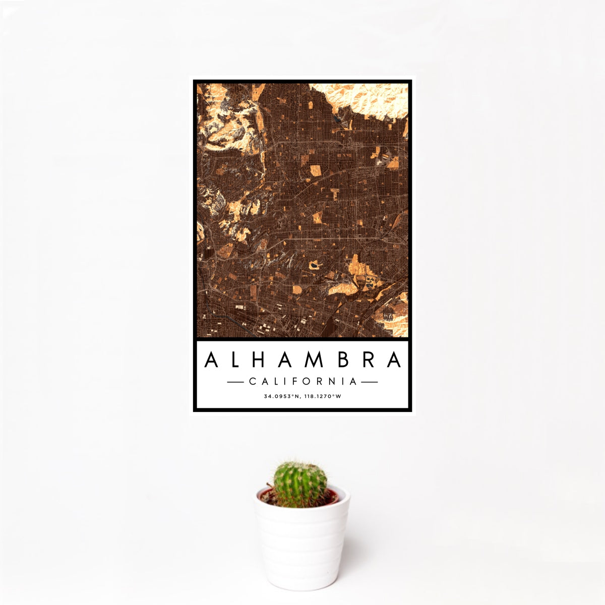 Alhambra - California Map Print in Ember — JACE Maps