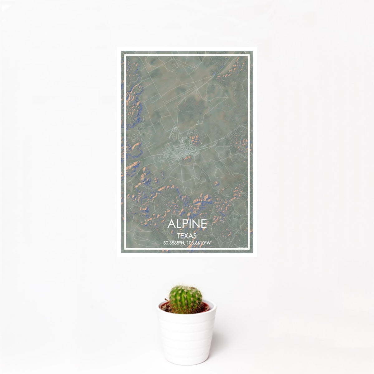 Alpine - Texas Map Print in Afternoon — JACE Maps