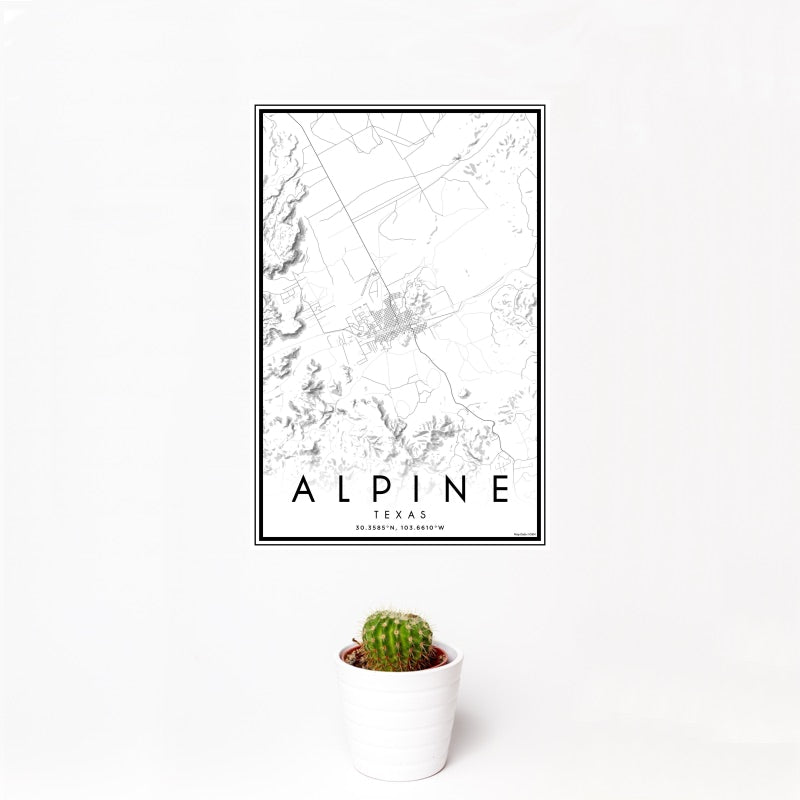 Alpine - Texas Map Print in Classic — JACE Maps
