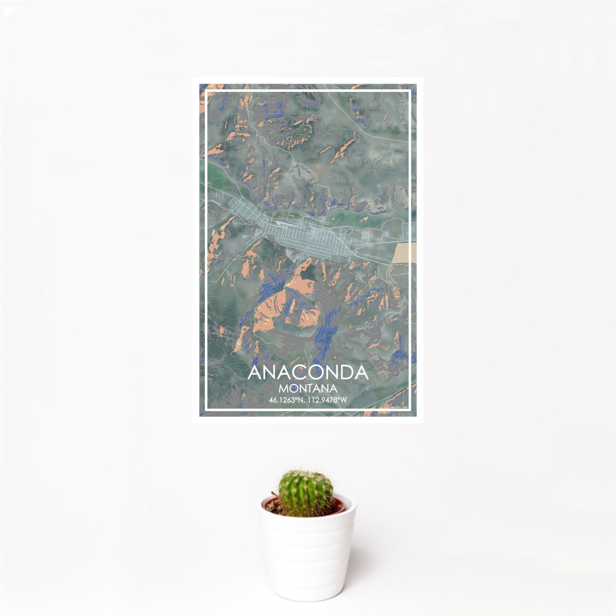 Anaconda - Montana Map Print in Afternoon — JACE Maps
