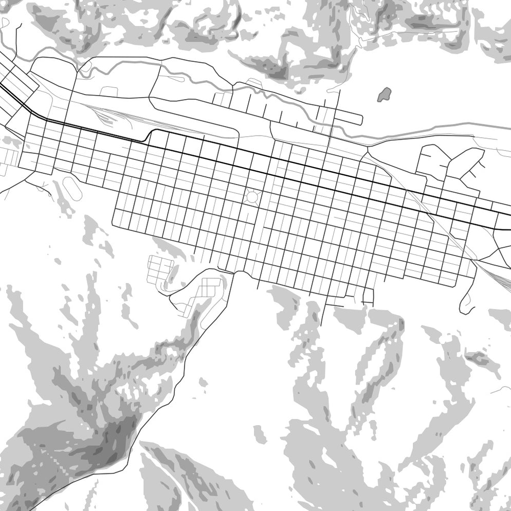 Anaconda - Montana Map Print in Classic — JACE Maps