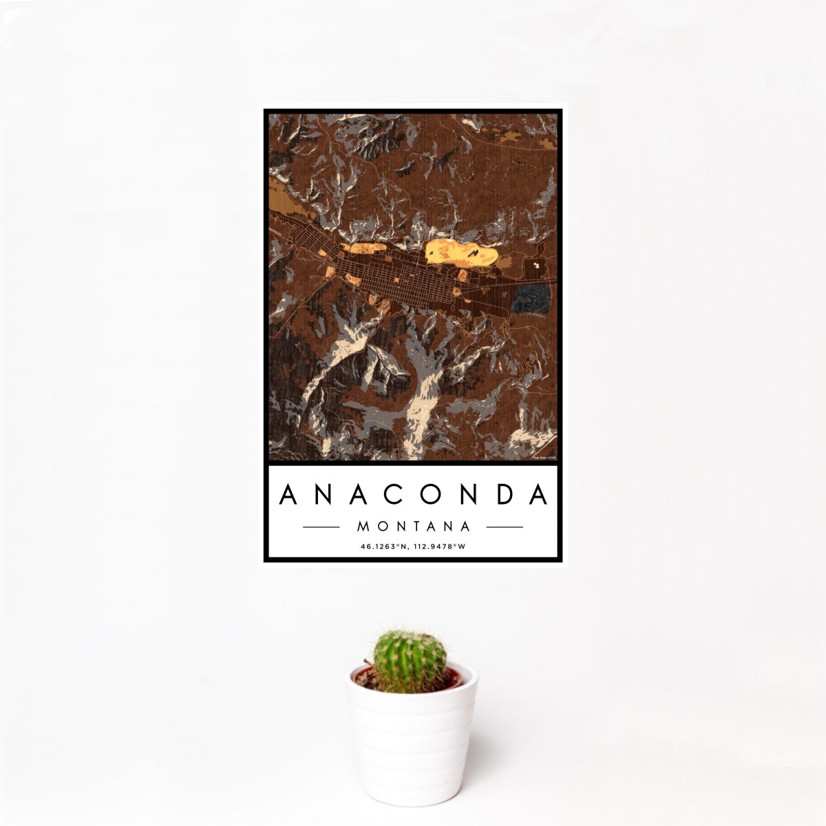 Anaconda - Montana Map Print in Ember — JACE Maps