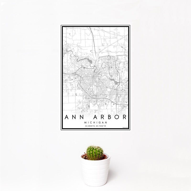 Ann Arbor - Michigan Map Print in Classic — JACE Maps