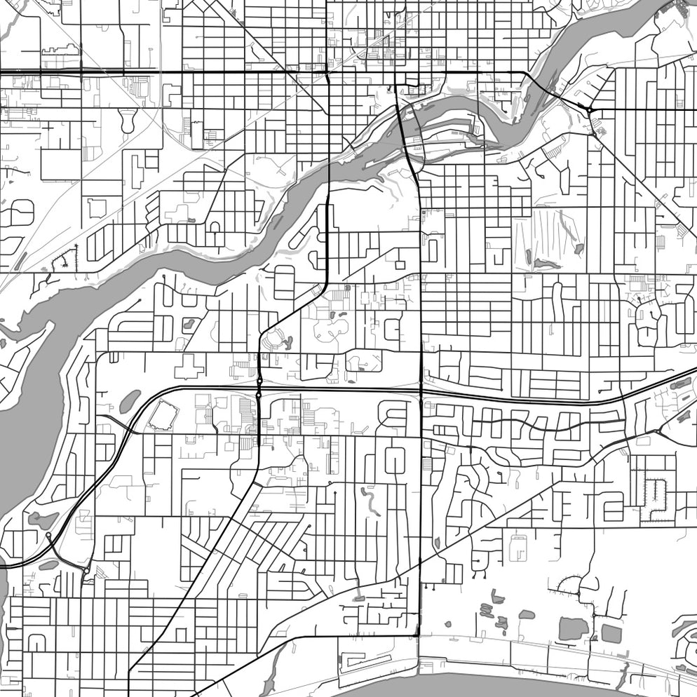 Appleton - Wisconsin Map Print in Classic — JACE Maps