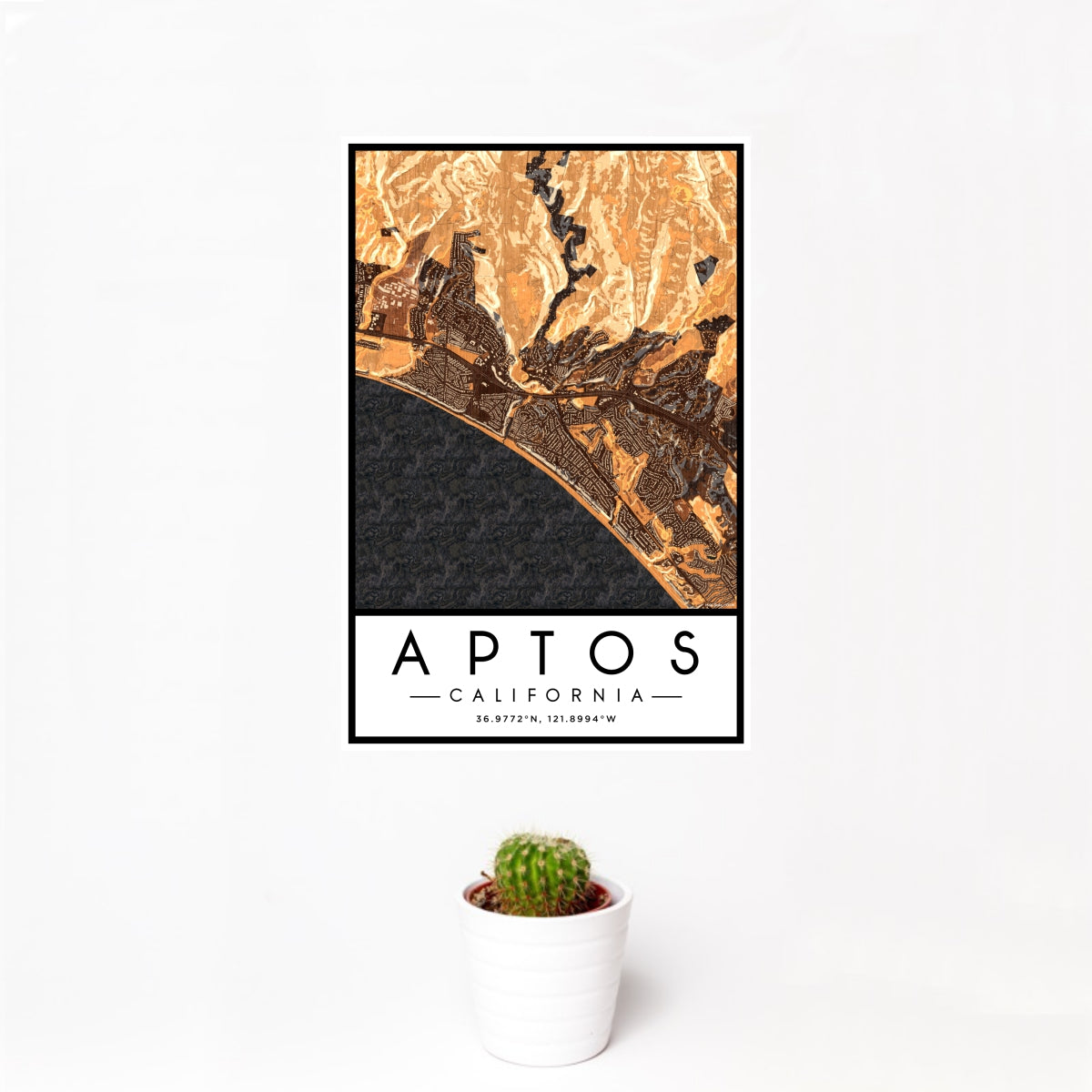 Aptos - California Map Print in Ember — JACE Maps
