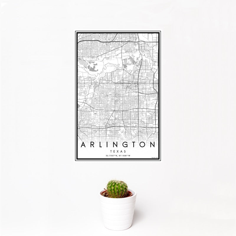 Arlington - Texas Map Print in Classic — JACE Maps