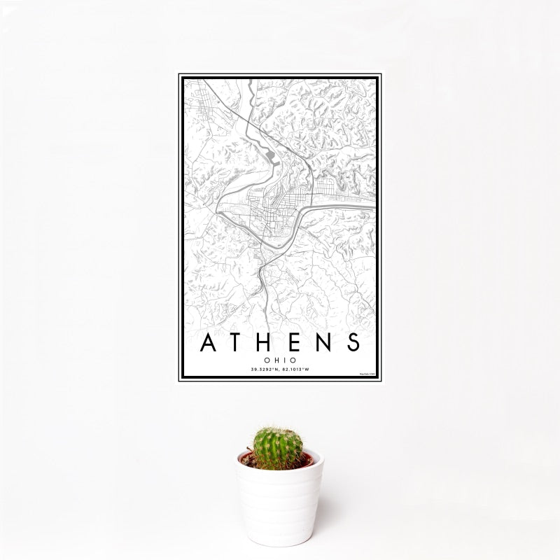 Athens - Ohio Map Print in Classic — JACE Maps