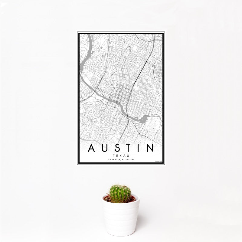Austin - Texas Map Print in Classic — JACE Maps