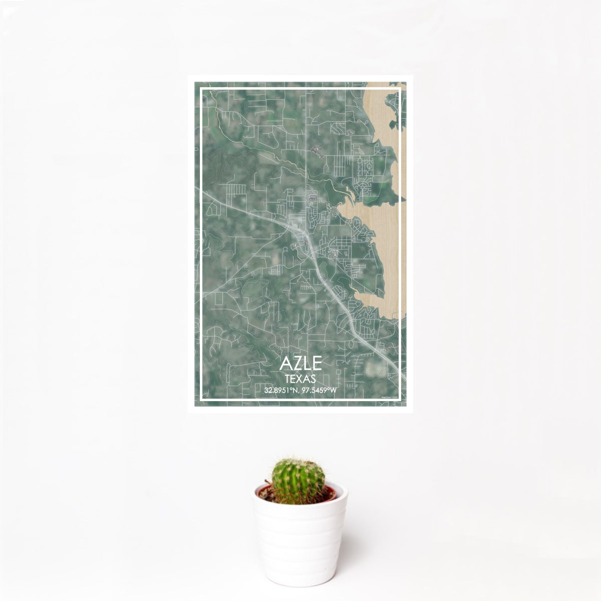 Azle - Texas Map Print in Afternoon — JACE Maps