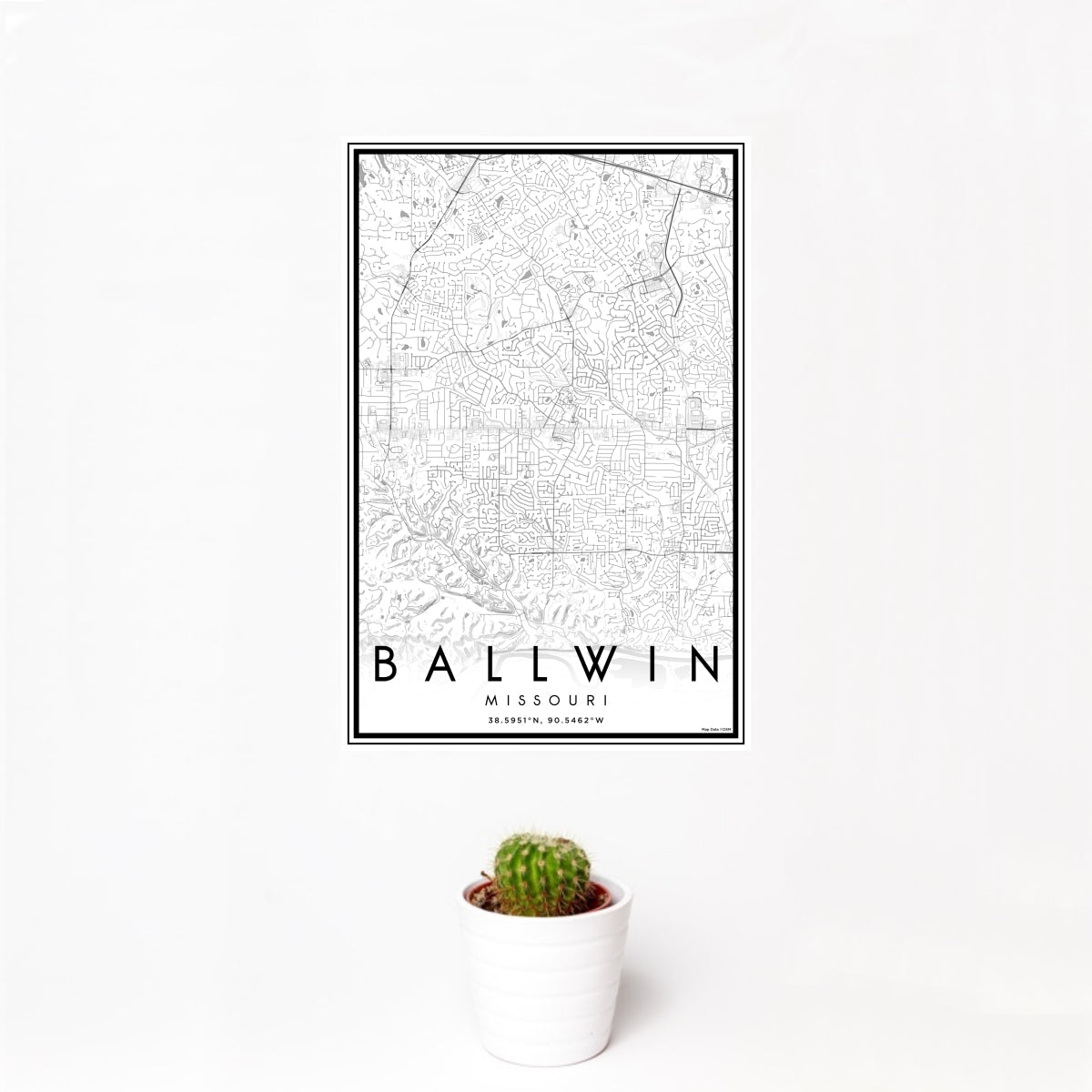 Ballwin - Missouri Map Print in Classic — JACE Maps