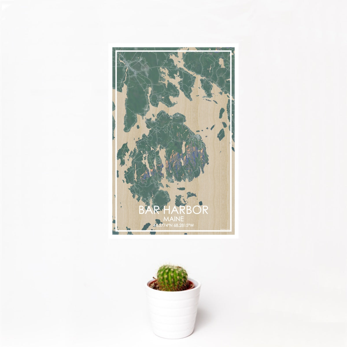 Bar Harbor - Maine Map Print in Afternoon — JACE Maps