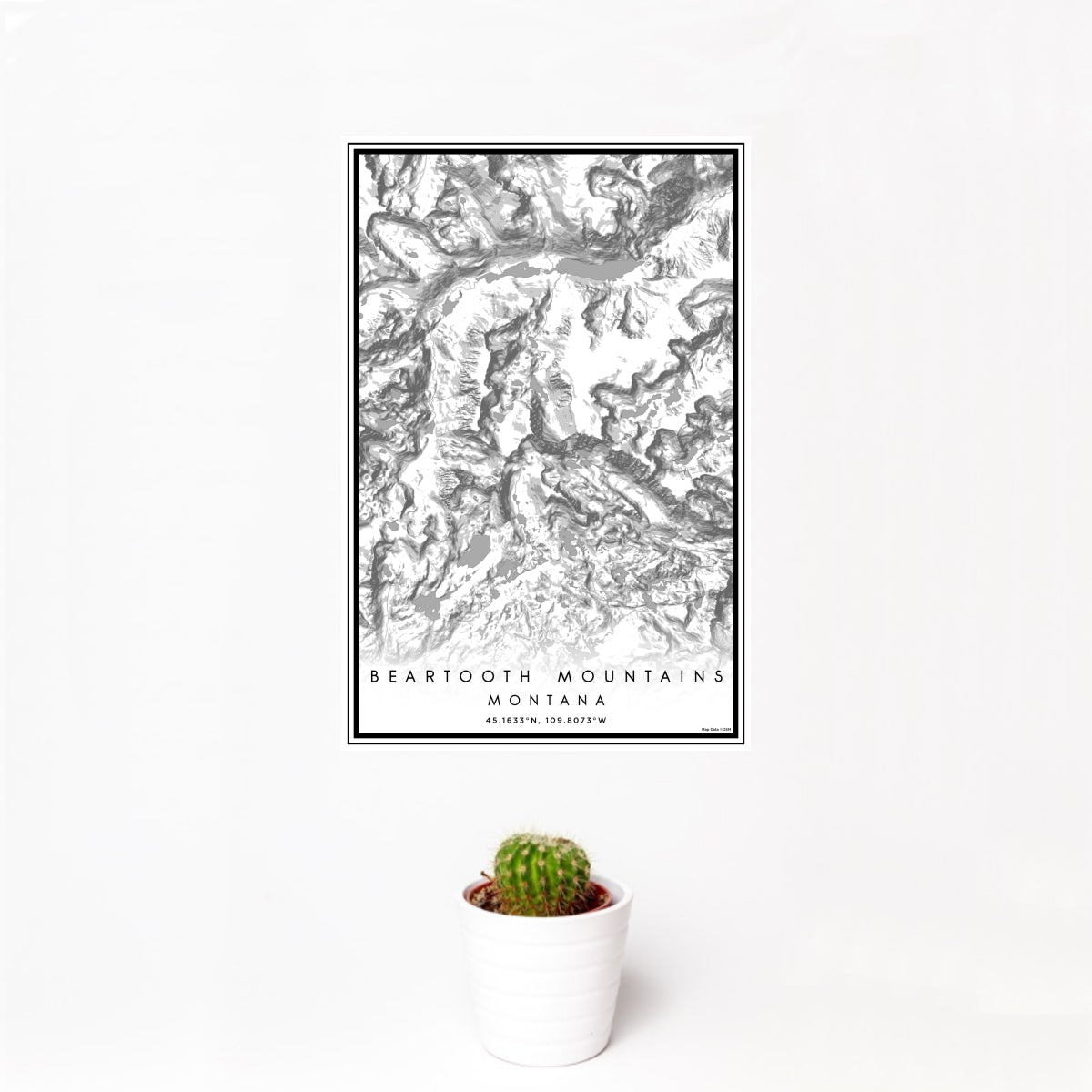 Beartooth Mountains - Montana Map Print in Classic — JACE Maps