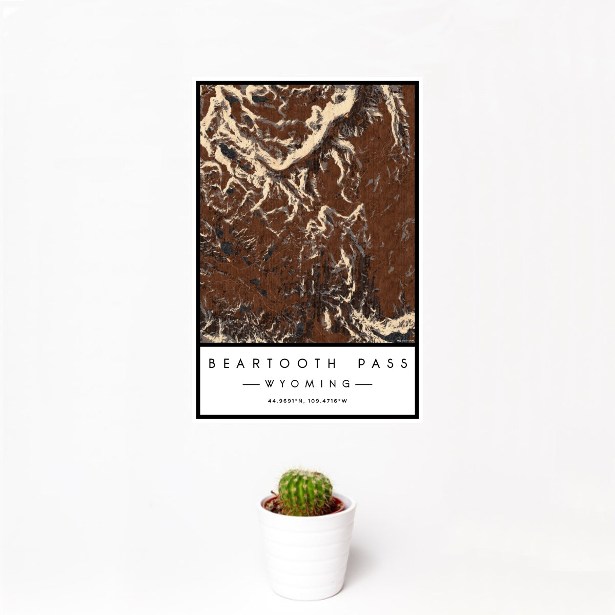 Beartooth Pass - Wyoming Map Print in Ember — JACE Maps