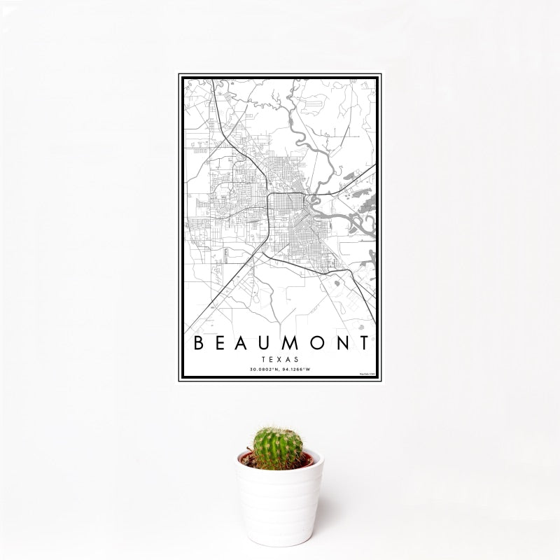 Beaumont - Texas Map Print in Classic — JACE Maps
