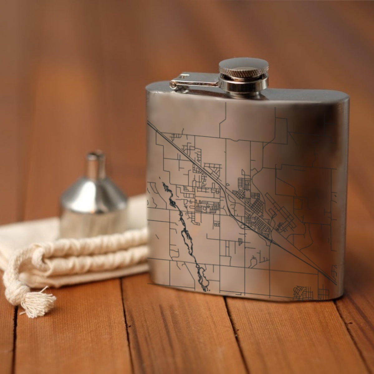 Belgrade - Montana Engraved Map Hip Flask — JACE Maps