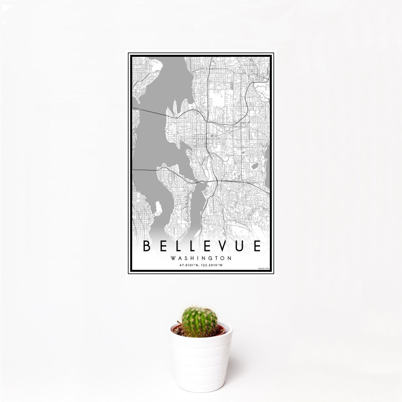 Bellevue - Washington Map Print in Classic — JACE Maps