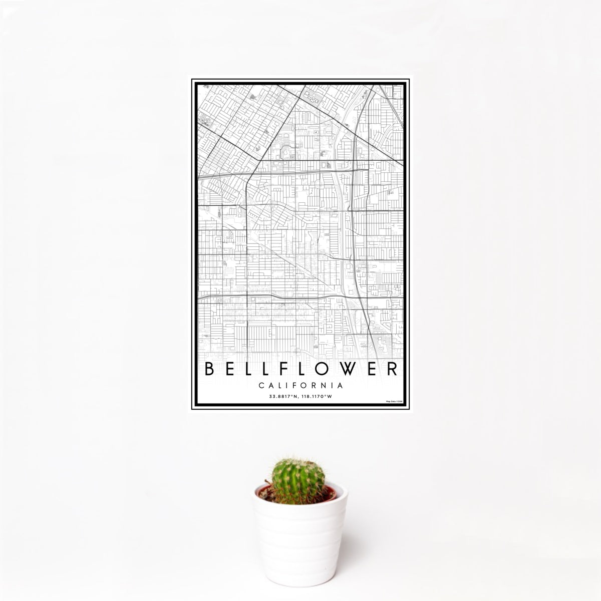 Bellflower - California Map Print in Classic — JACE Maps