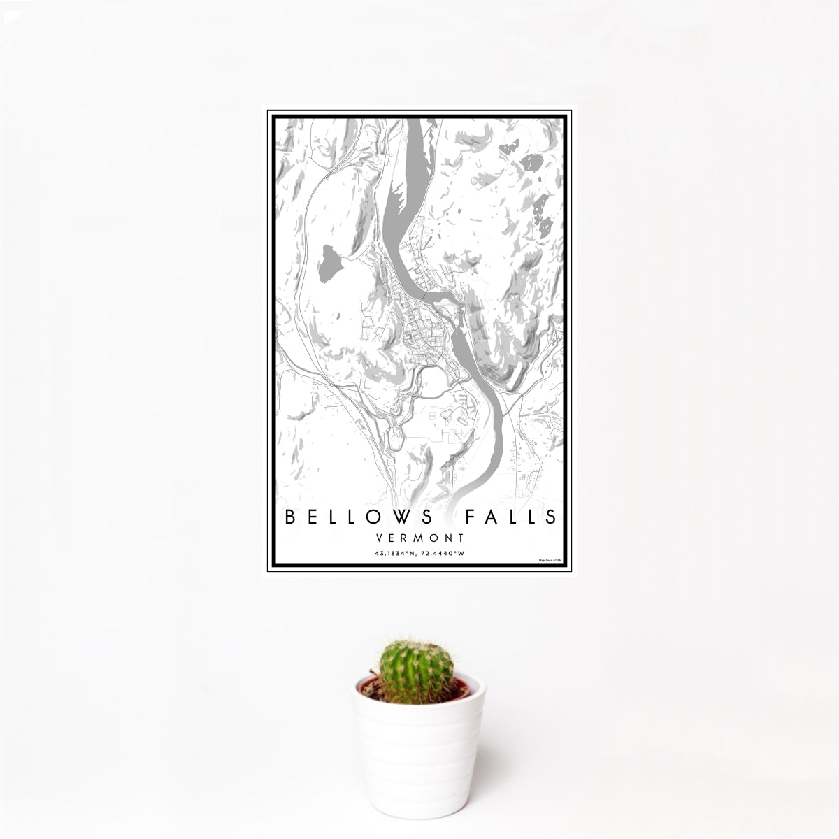 Bellows Falls - Vermont Map Print in Classic — JACE Maps