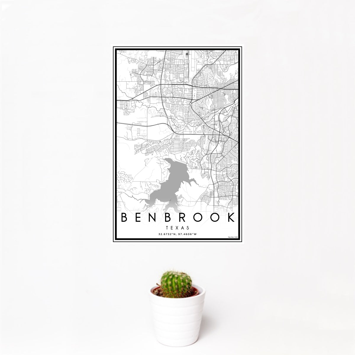 Benbrook - Texas Map Print in Classic — JACE Maps