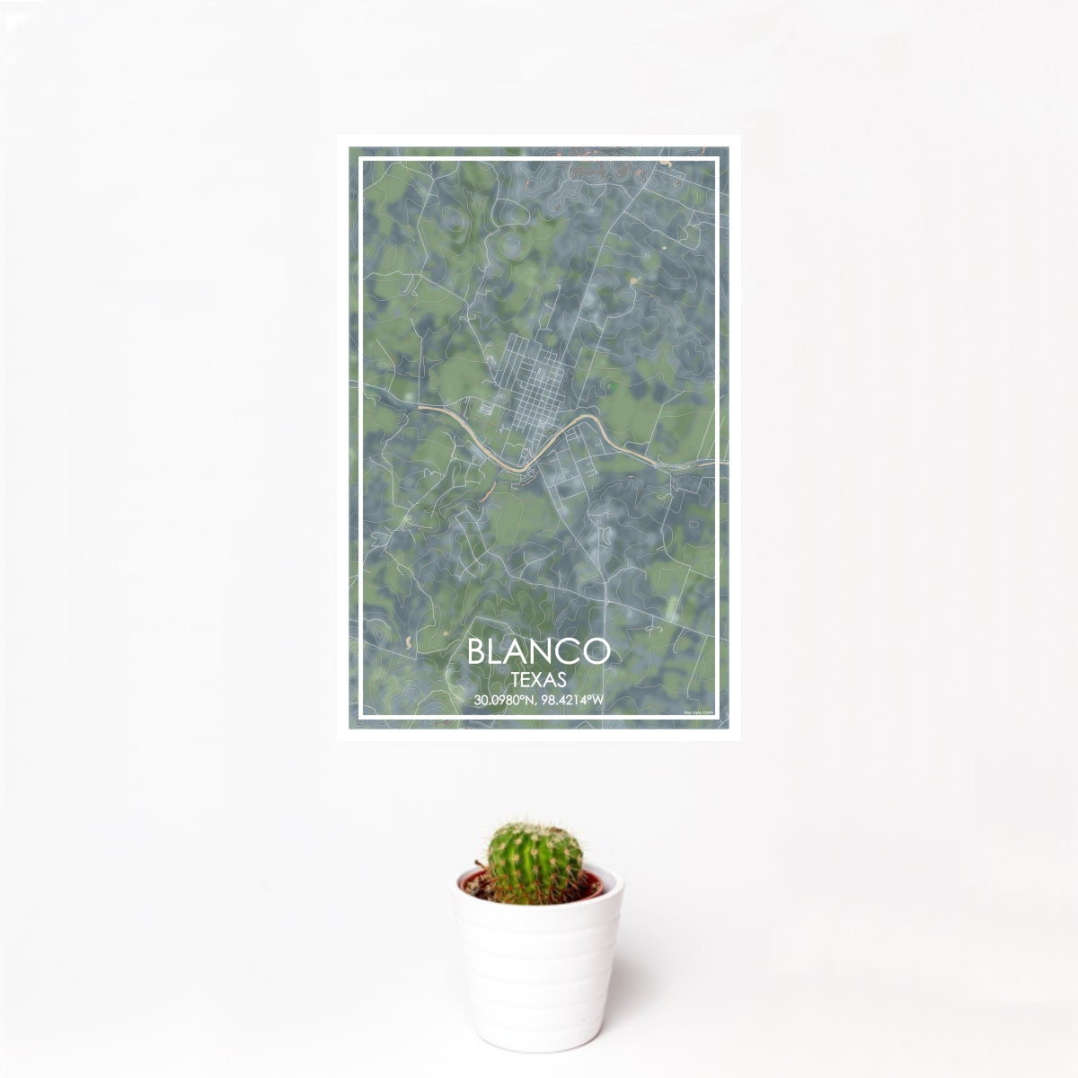 Blanco - Texas Map Print in Afternoon — JACE Maps