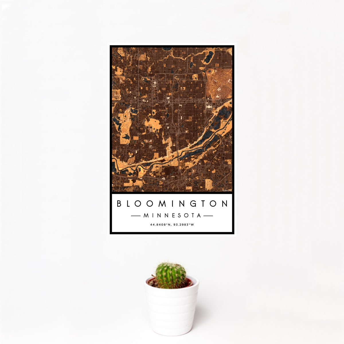 Bloomington - Minnesota Map Print in Ember — JACE Maps