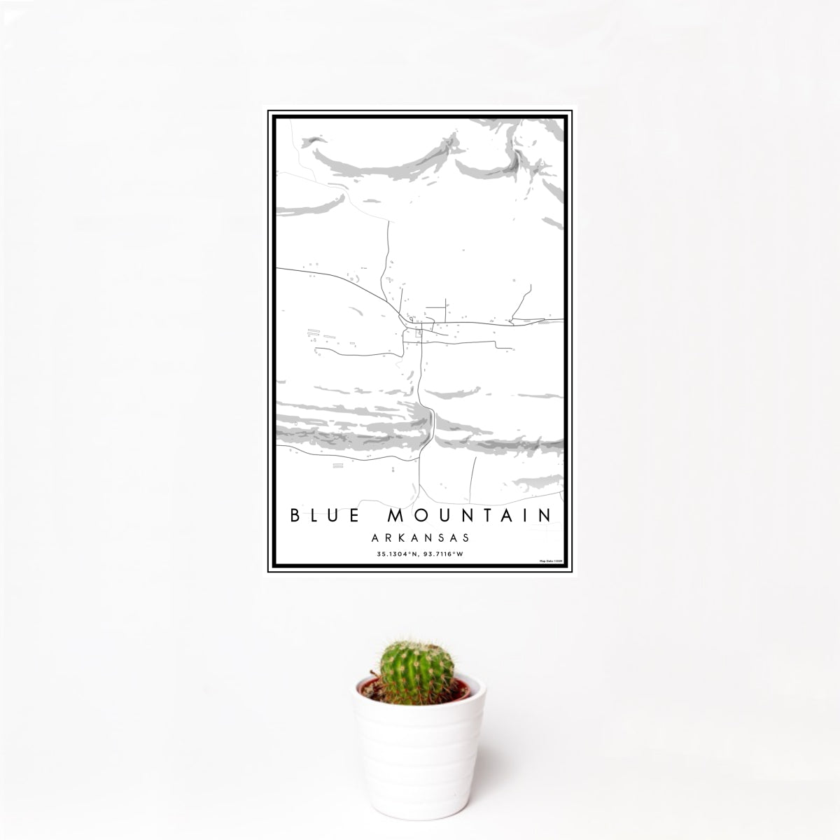Blue Mountain - Arkansas Map Print in Classic — JACE Maps