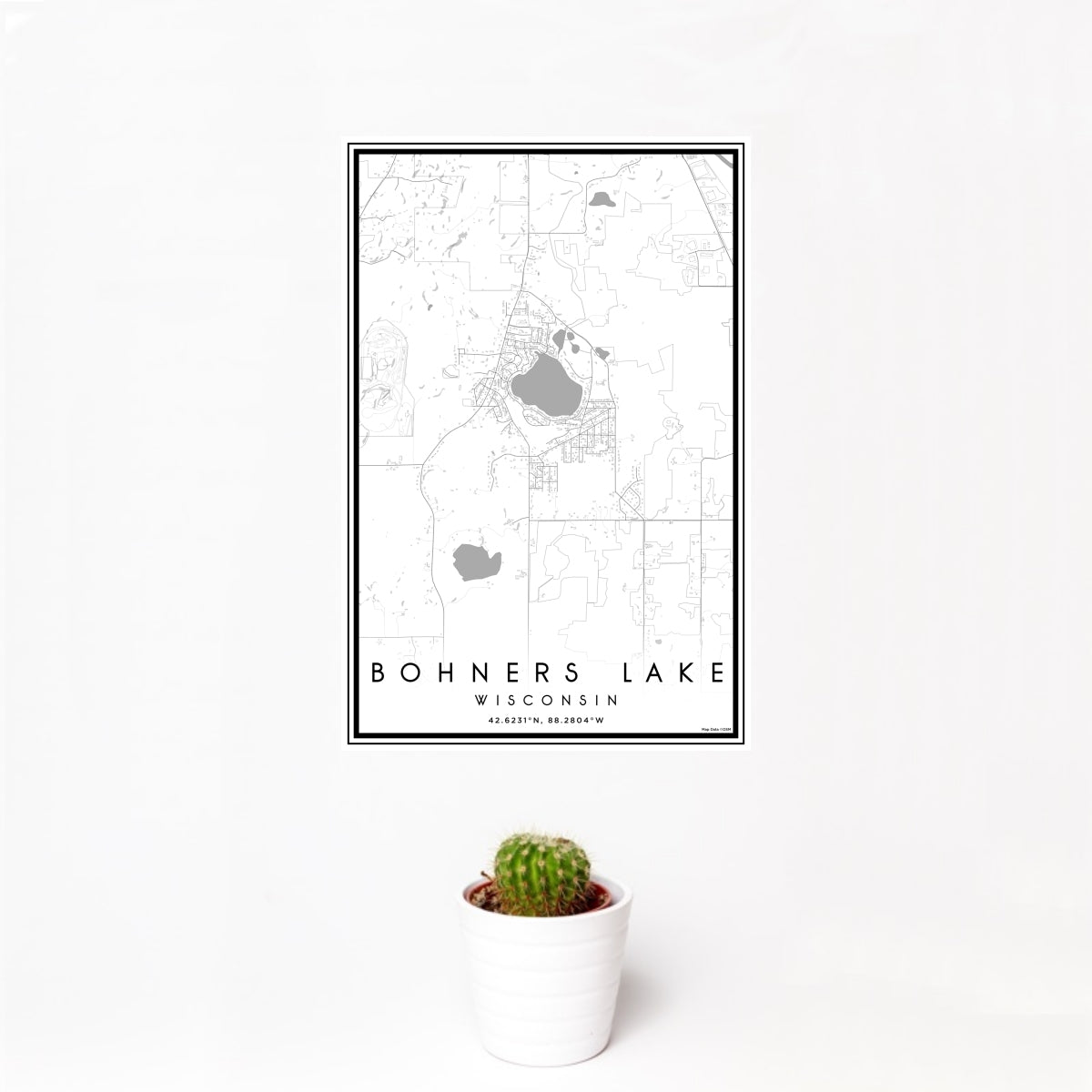 Bohners Lake - Wisconsin Map Print in Classic — JACE Maps