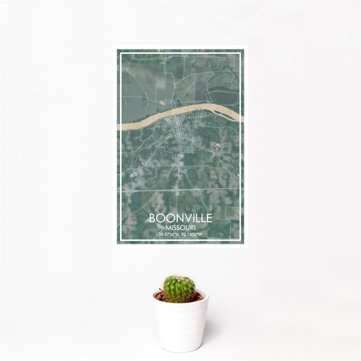 Boonville - Missouri Map Print in Afternoon — JACE Maps