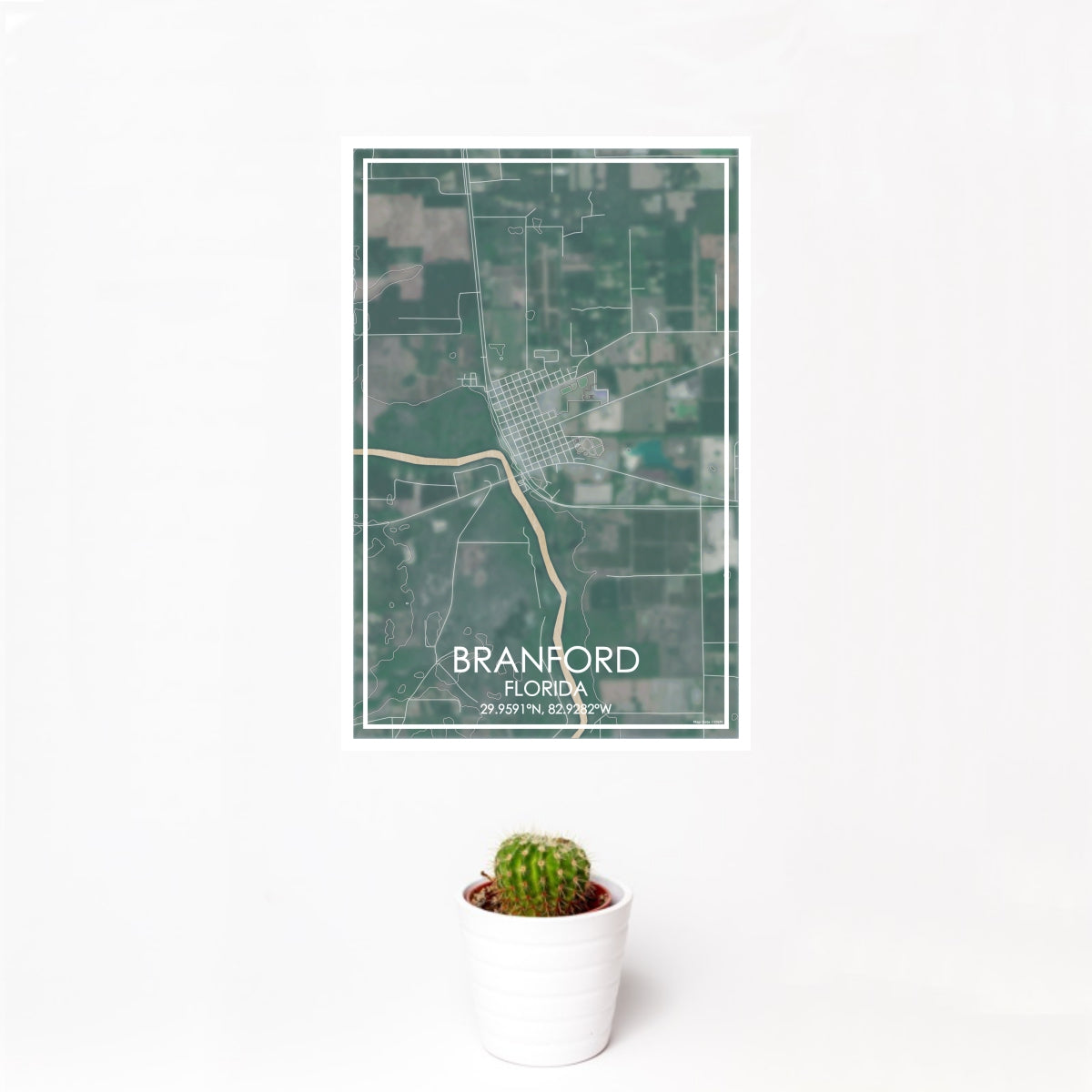 Branford - Florida Map Print in Afternoon — JACE Maps