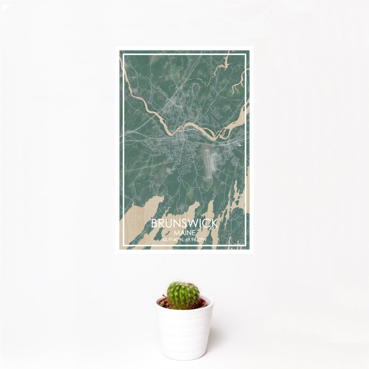Brunswick - Maine Map Print in Afternoon — JACE Maps