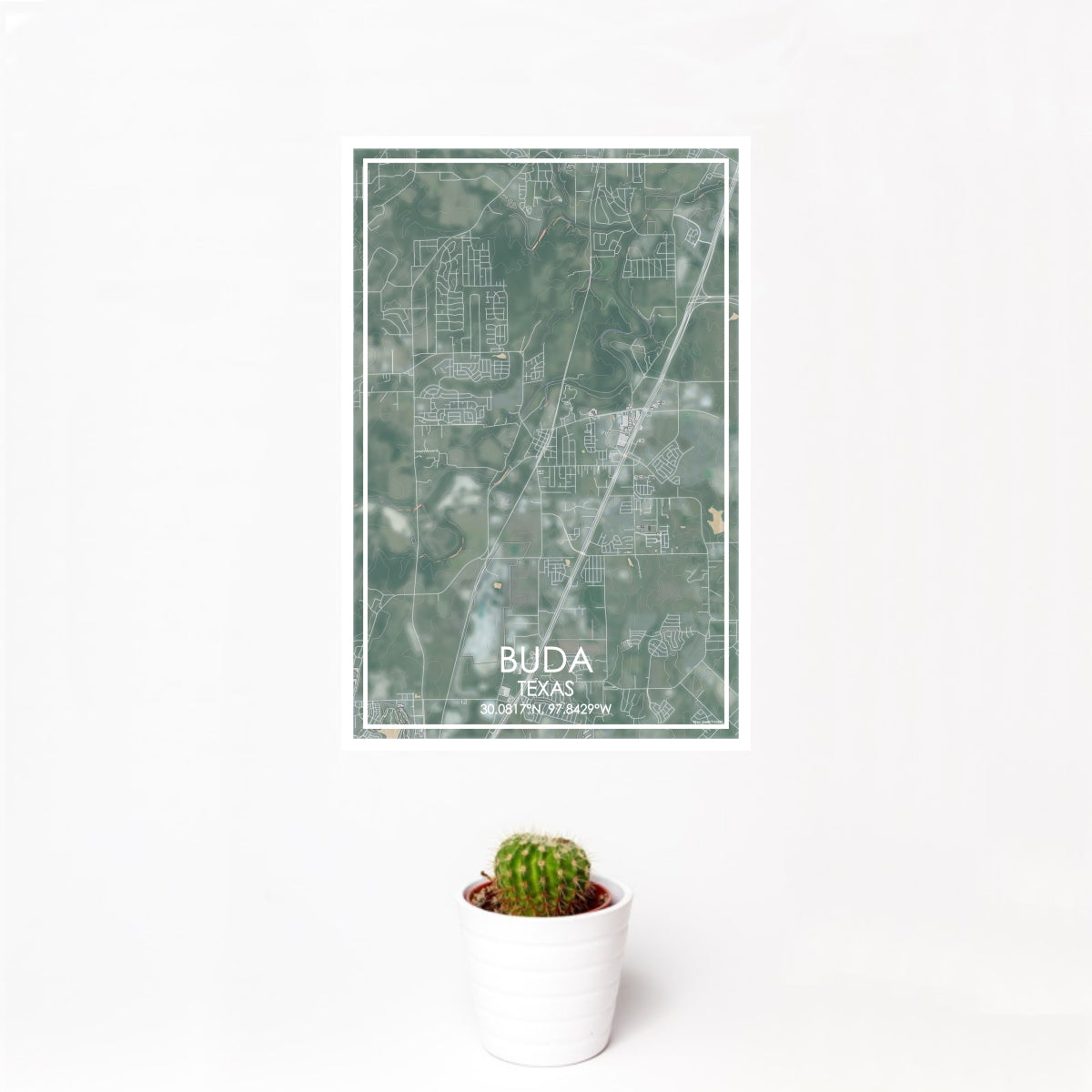 Buda - Texas Map Print in Afternoon — JACE Maps