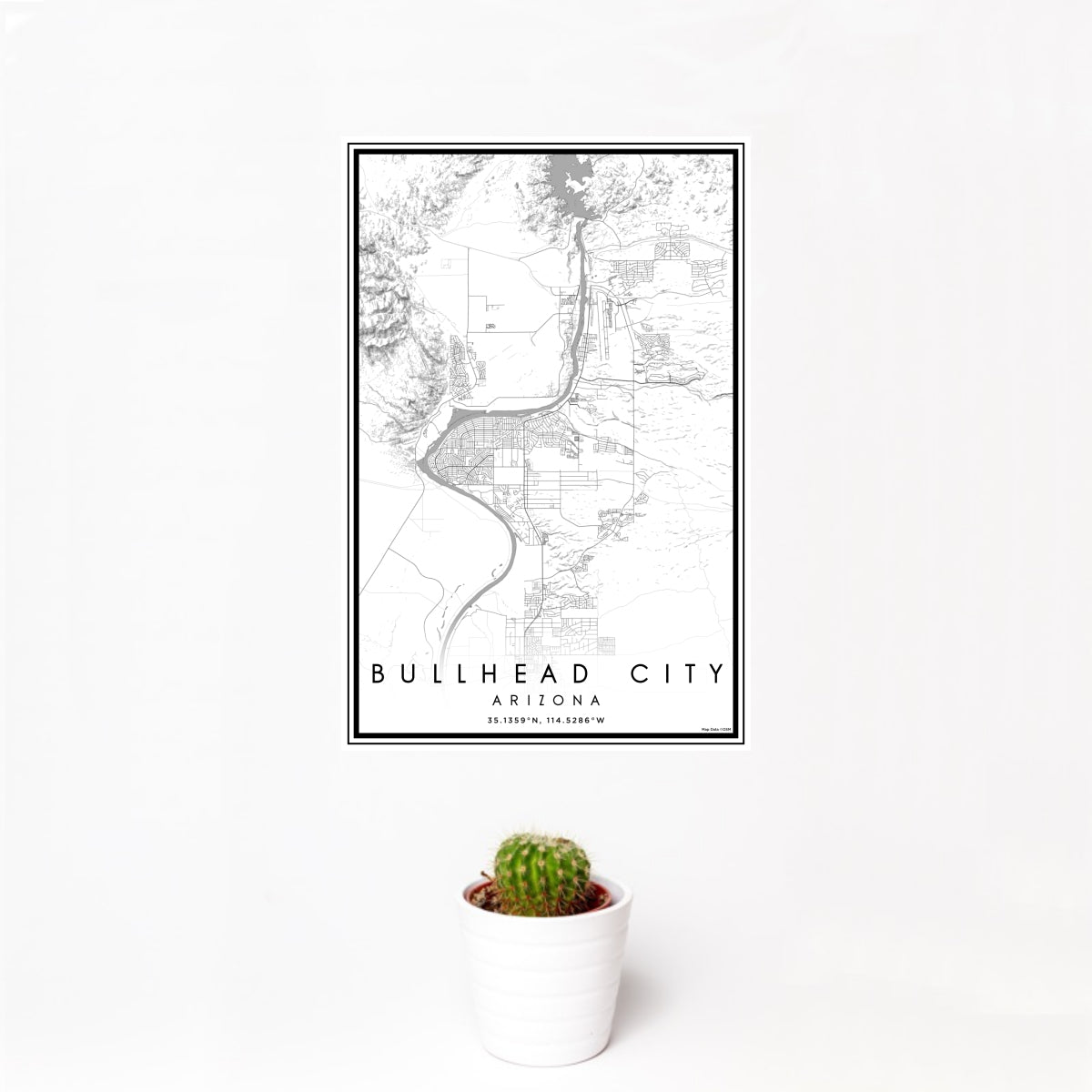 Bullhead City - Arizona Map Print in Classic — JACE Maps