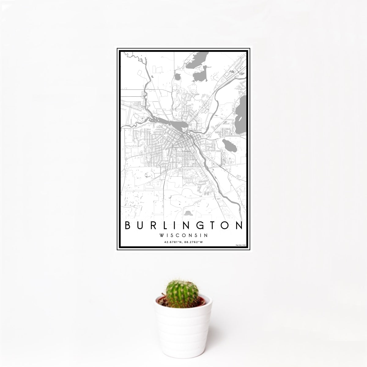 Burlington - Wisconsin Map Print in Classic — JACE Maps