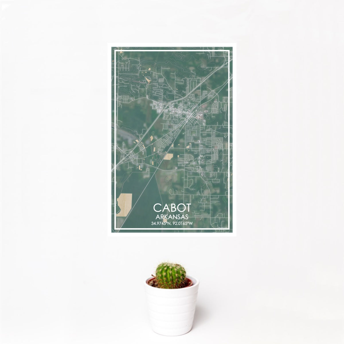 Cabot - Arkansas Map Print in Afternoon — JACE Maps