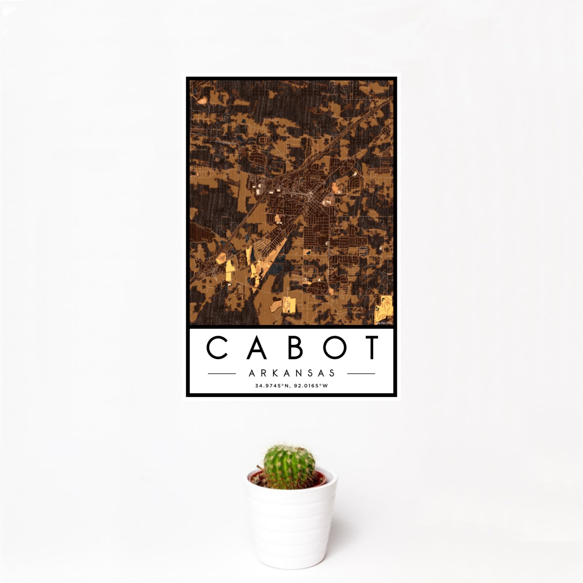 Cabot - Arkansas Map Print in Ember — JACE Maps