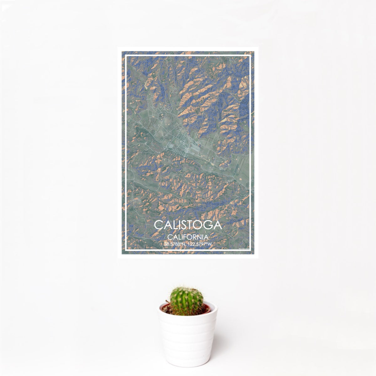 Calistoga - California Map Print in Afternoon — JACE Maps