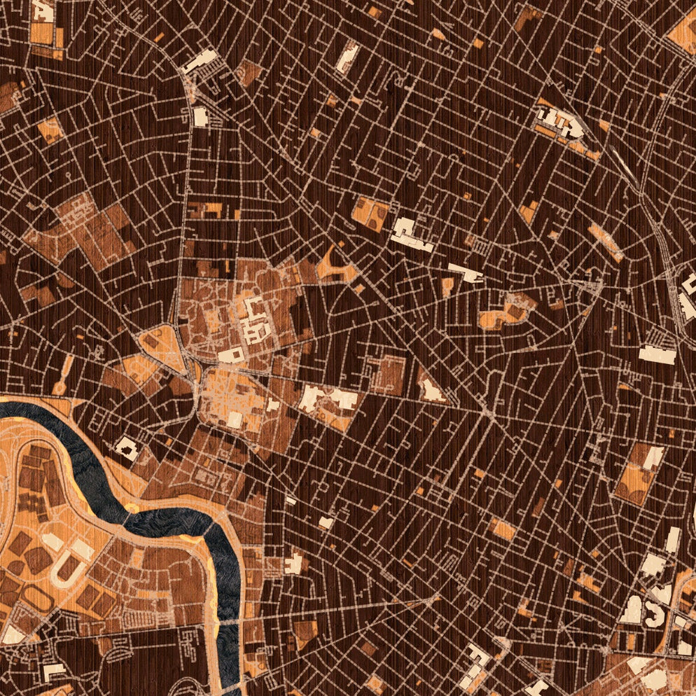 Cambridge - Massachusetts Map Print in Ember — JACE Maps