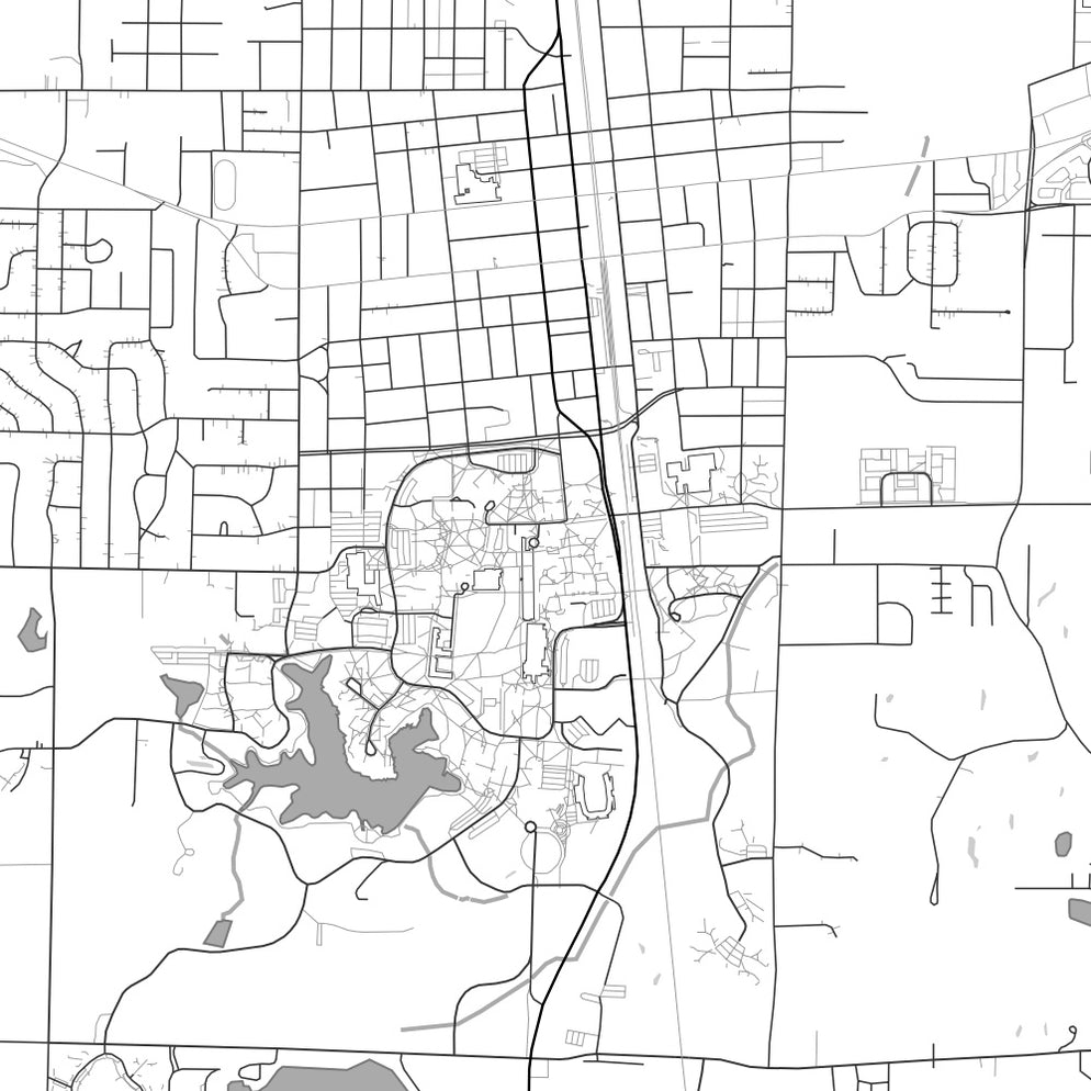 Carbondale - Illinois Map Print in Classic — JACE Maps