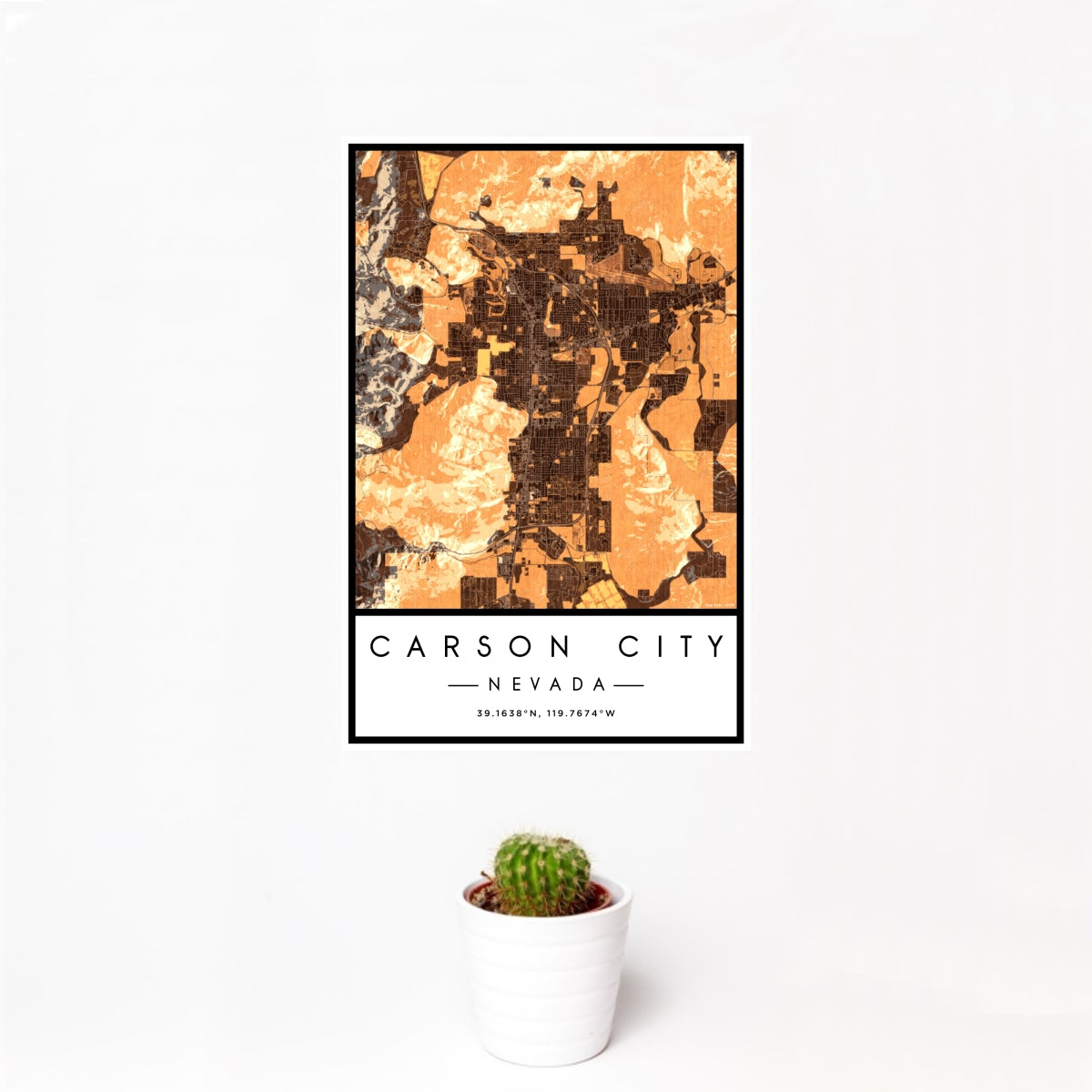 Carson City - Nevada Map Print in Ember — JACE Maps