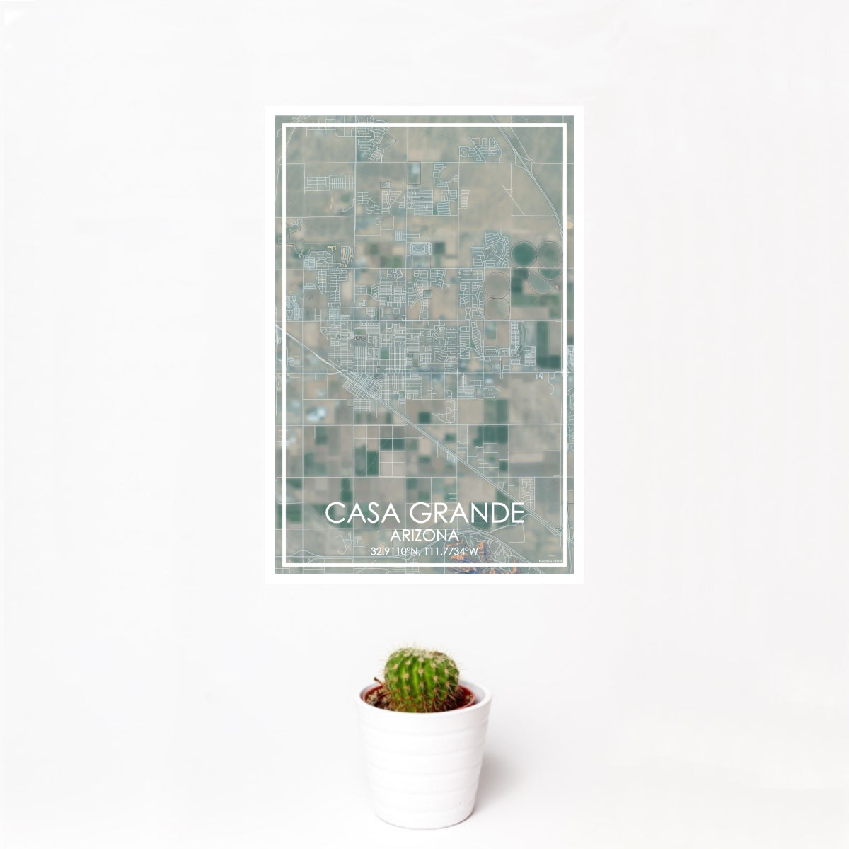 Casa Grande - Arizona Map Print in Afternoon — JACE Maps