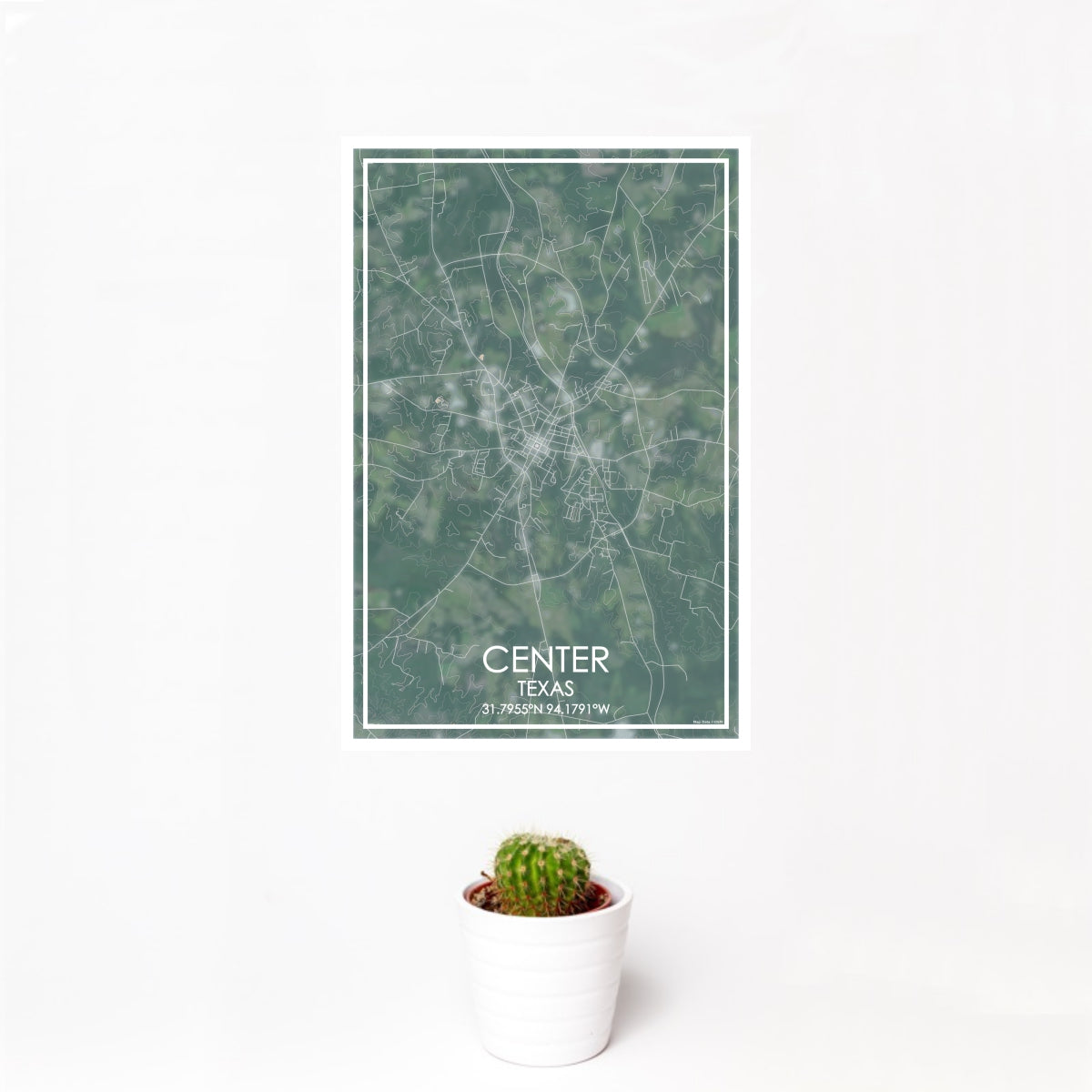 Center - Texas Map Print in Afternoon — JACE Maps