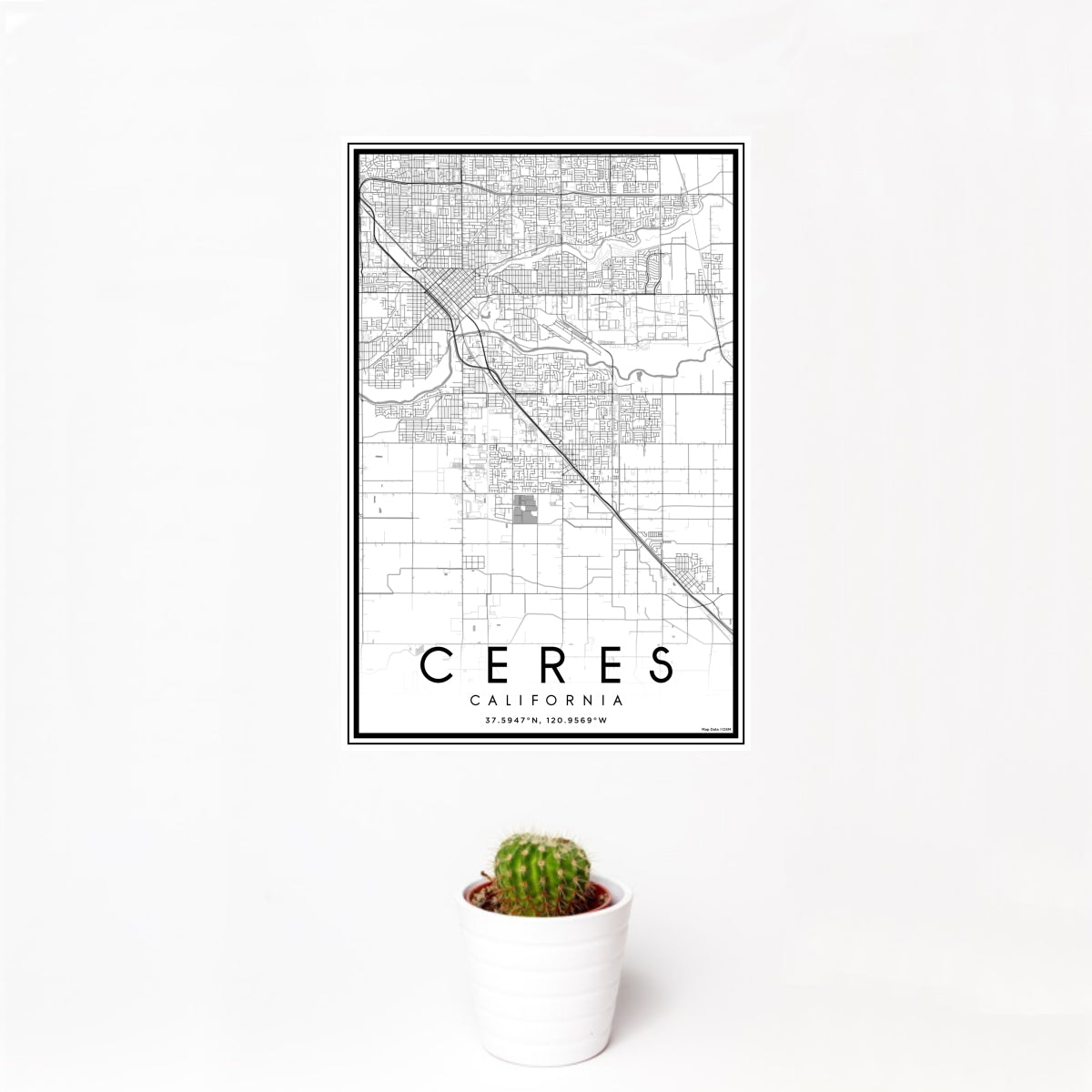 Ceres - California Map Print in Classic — JACE Maps