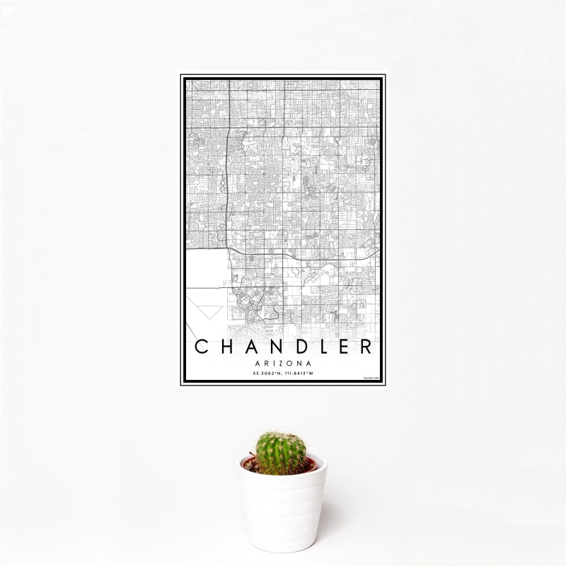 Chandler - Arizona Map Print in Classic — JACE Maps