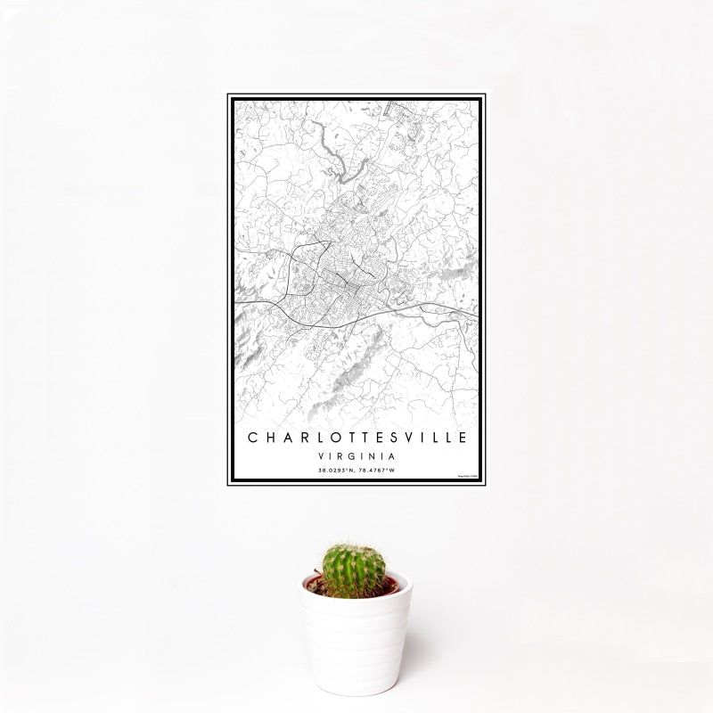 Charlottesville - Virginia Map Print in Classic — JACE Maps