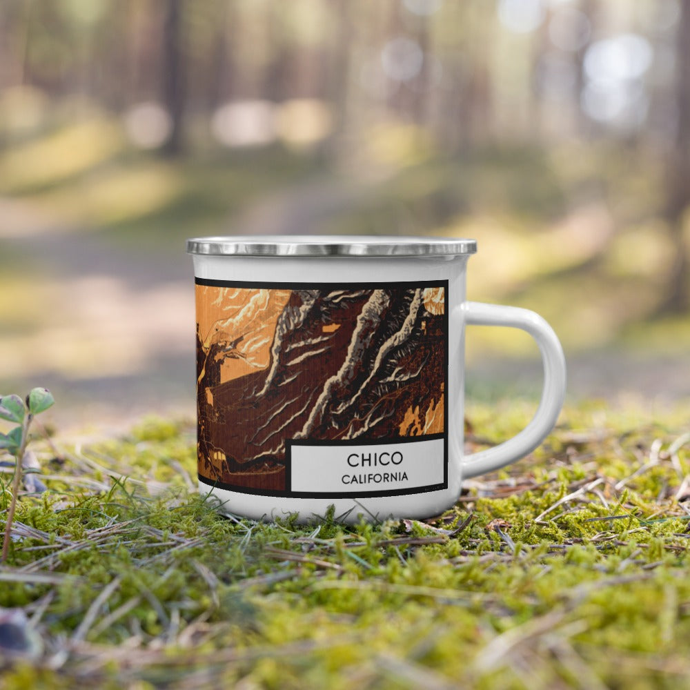 Chico - California Map Enamel Mug in Ember — JACE Maps